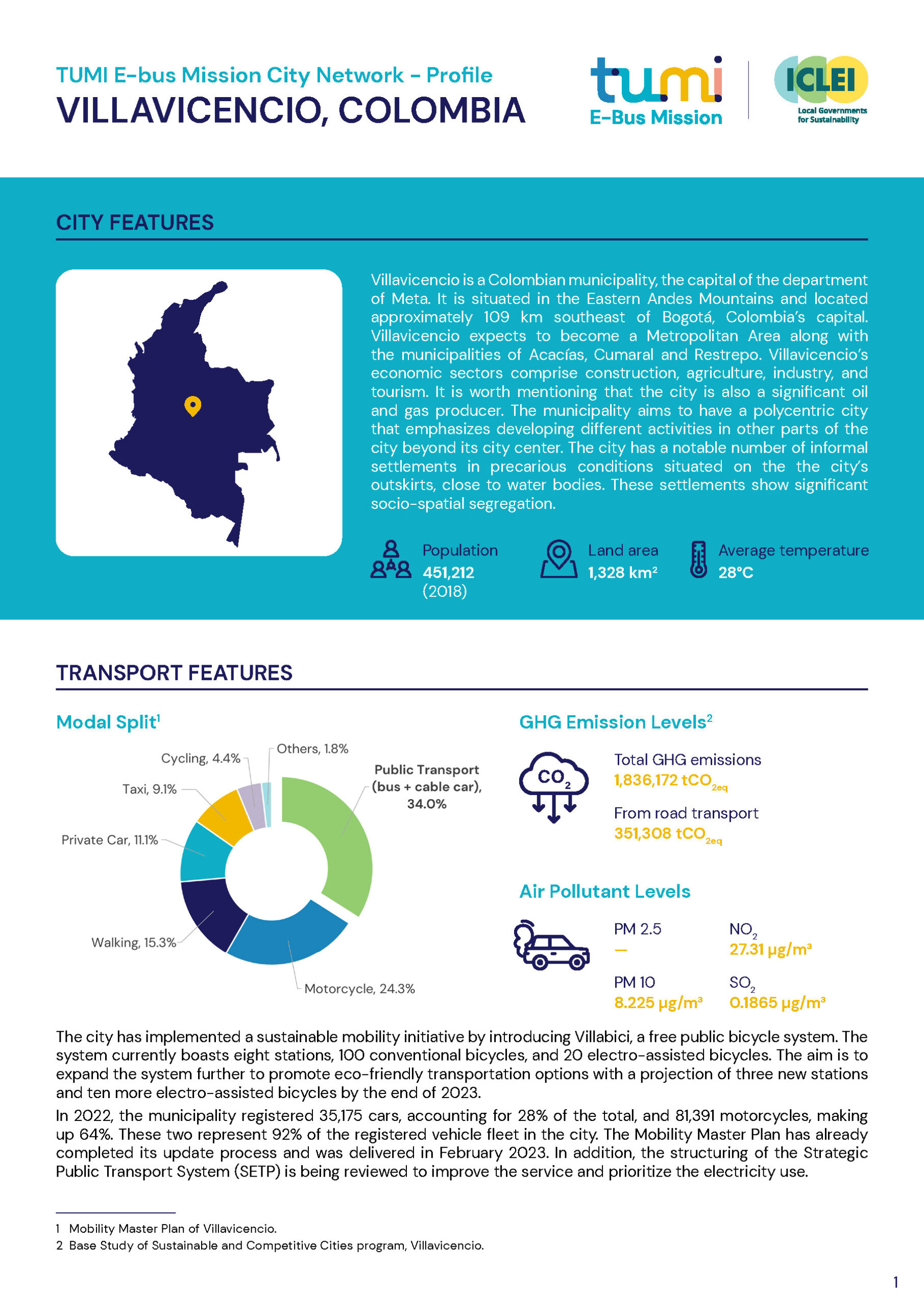 TUMI E-bus Mission City Profiles - Villavicencio, Colombia - ICLEI ...